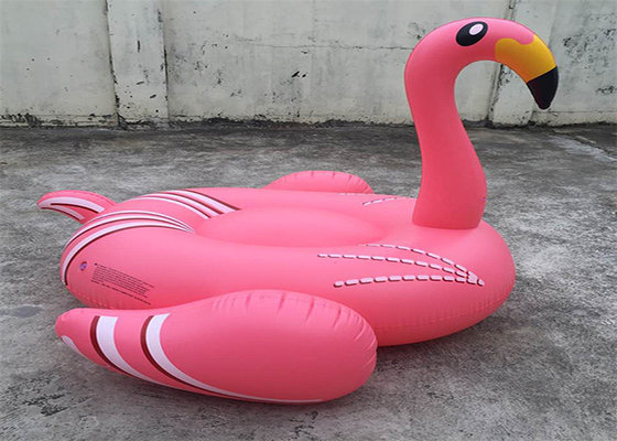 190cm Semicircle Pink Flamingo Pool Float Waterproof / UV Resistant