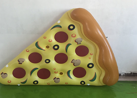 Large 180cm 0.25mm PVC Yellow Inflatable Water Floats Adult Giant Inflatable Pizza Float