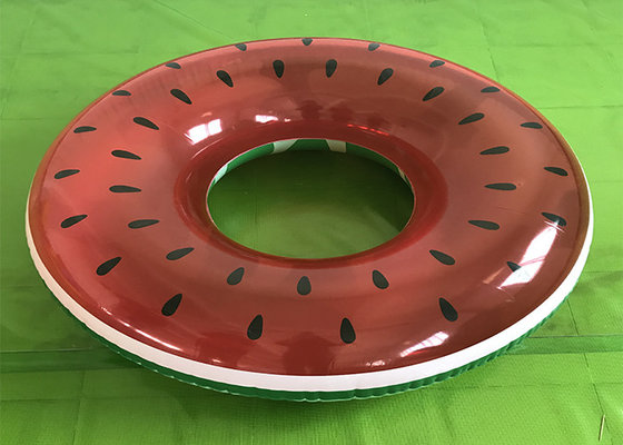 Outdoor Red Watermelon Ring Float for Adults / Kids Large Inflatable Floating Toys
