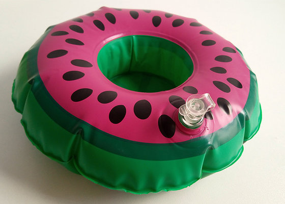 Watermelon Shape Inflatable Cup Holder Green Inflatable Floating Toy