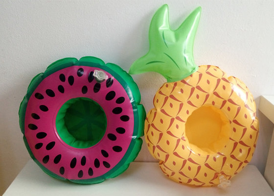 Watermelon Shape Inflatable Cup Holder Green Inflatable Floating Toy