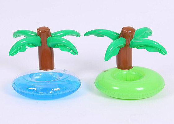 Blue / Green Floating Palm Tree Drink Holder 0.15mm PVC IC-06