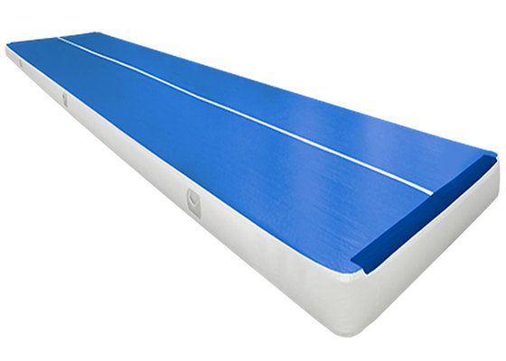 Blue / Yellow Tumble Track Mats , PVC Tarpaulin Inflatable Gym Mat