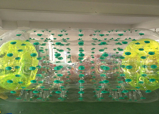 Green / Yellow Inflatable Rolling Ball Water Walking Roller 0.8mm TPU