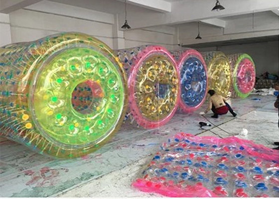 Waterproof Inflatable Bumper Bubble Ball , Pink Inflatable Ball To Roll In For Adults