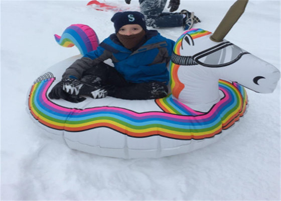 Cold - Proof White Unicorn Inflatable Snow Tube For Winter Christmas