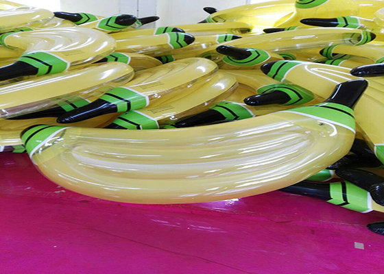 Yellow Inflatable Water Floats Banana Pool Float Durable PVC Material