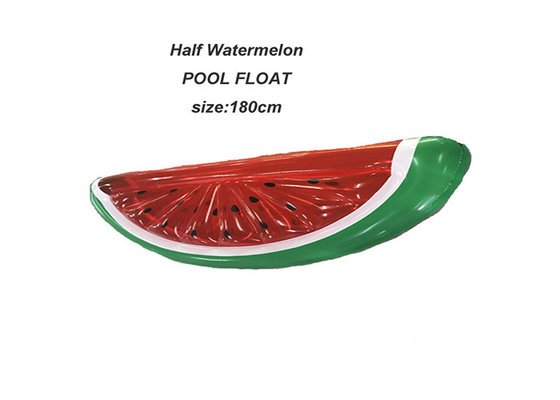 Eco-friendly PVC Inflatable Pool Bed , Red Watermelon Slice Pool Float for Hot Summer