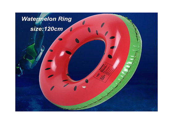 0.25mm PVC 120cm Inflatable Swimming Pool Floats Red Watermelon Ring Float