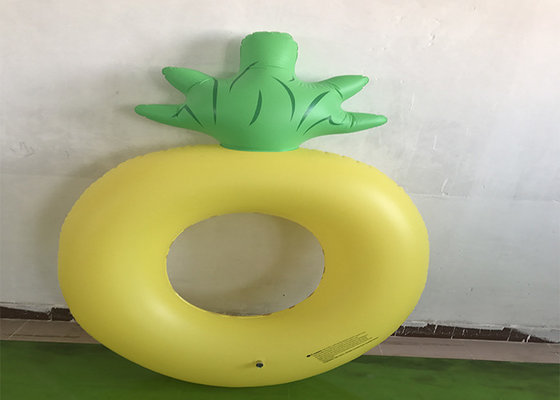 0.8kg Swimming Pool Floats Yellow Pineapple Ring Float PVC Material
