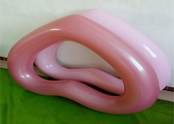 Rose Golden Heart Swimming Pool Floats , 110*60cm Water Play Cool Pool Rafts