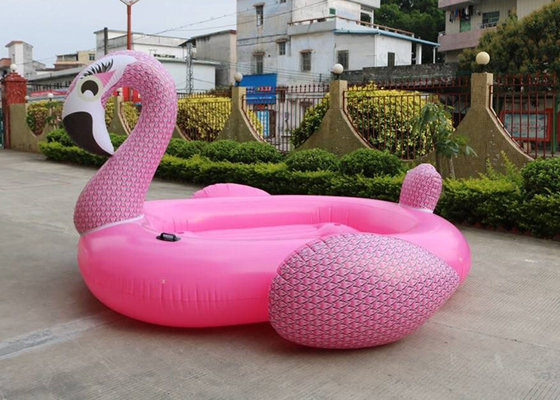 Over 9 Feet tall inflatable water floats PVC Inflatable Giant Flamingo Island for 6-8 person
