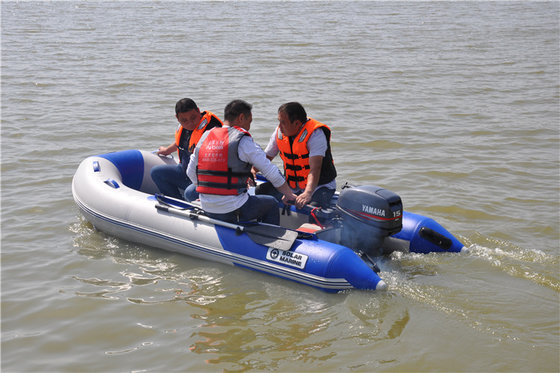 3m PVC Inflatable Row Boat Anti - Collision Rubber Boat For 4 - 5 People