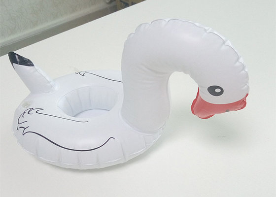 PVC Material Pool Beverage Holder with Big White Swan Pool Party
