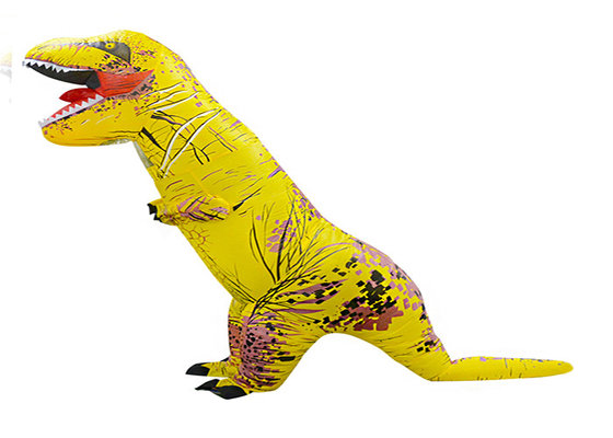Yellow Dinosaur Costume Inflatable Kids Toys with Waterproof Polyester Fabric