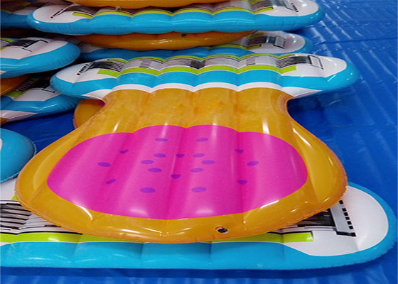 0.25mm PVC 180cm Yellow Color Water Inflatable Water Floats Shave Float For Swimming