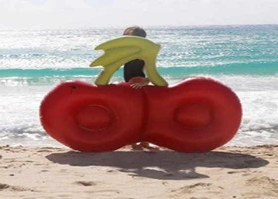 180*140*350cm Double Cherry Pool Float Red Swimming Beach Toy