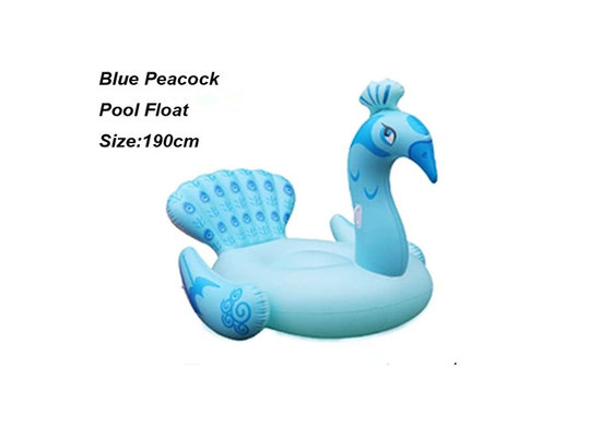0.3mm PVC Water Sport Inflatable Water Pool Blue Peacock Float Toy