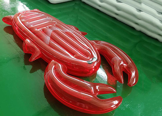 Red Lobster Inflatable Pool Rafts For Adults Retail Displays 0.3mm PVC