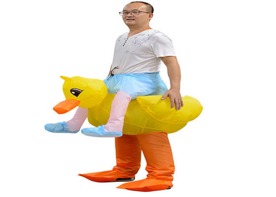Wearable Prefomance Inflatable Kids Toys Yellow Duck Fancy Dress Costume