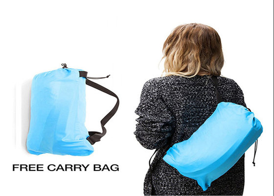 Blue Travel Inflatable Sofa Bed / Air Sleeping Bag Fit for 2-3 Person