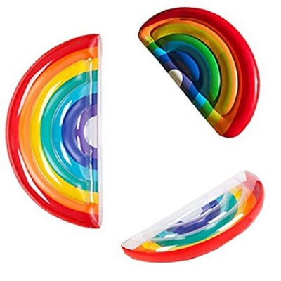 0.25mm PVC Rainbow Pool Float Swimming Inflatable Floating Toys WF-26