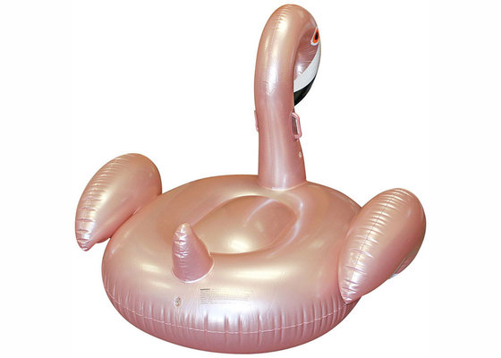 Rose Golden / Pink Inflatable Pool Floats For Adults , Giant Summer Flamingo Pool Toy