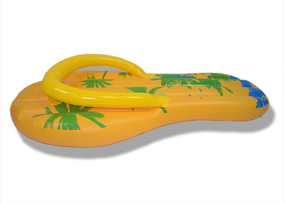 0.25mm PVC Yellow Slipper Swimming Pool Floats Water Pool Flip Flops Buoy Inflatable