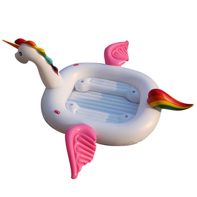 Colorful Giant Unicorn Float , Flamingo Inflatable Swimming Pool Floats 500*450*220cm