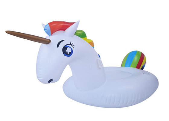 Rainbow Unicorn Pool Float , Animal Shape Buoy Floating Flamingo Pool Toy