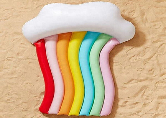 Swimming Pool Inflatable Water Pool Rainbow Floating Rectangle Shape 1 People Support