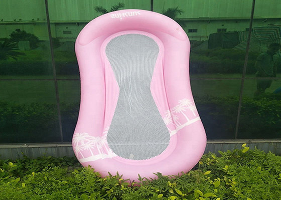 Pink Mesh Buoy Inflatable Pool Floats 0.25mm PVC Water Swimming Uage UV Resistant