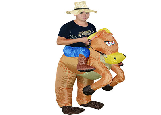 Adult 190T 165-180cm Horse Suit Inflatable Kids Toys Brown Horse Costume Animal