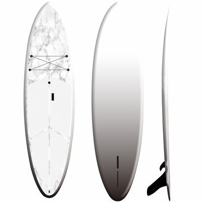 White Fiberglass EPS Inflatable SUP Board Plate Design High Stability