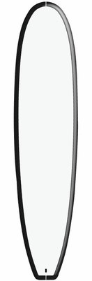 SL3068 7'8" Carbon Fiber Surfboard 88L Volume With Easy Slide In Center Fin
