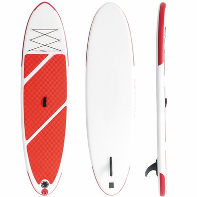 Red Stand Up SUP Inflatable Paddle Board Custom Design Large Size 10'6" X 32" X 5"