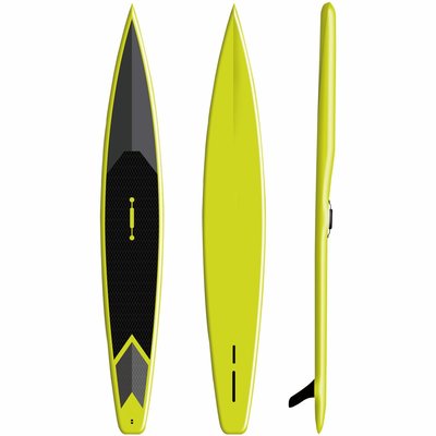 Yellow Racing / Surfing Stand Up Paddle Boards , Stand Up Surfboard High Stability