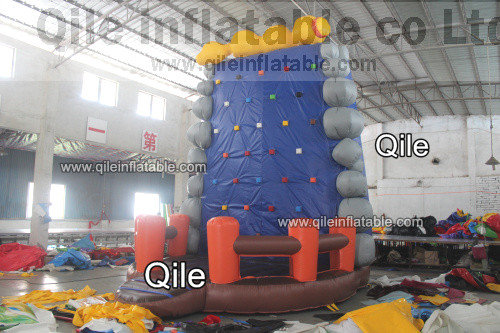 Gaint Red Inflatable Rock Climbing Mountain , Inflatable Amusement Park supplier