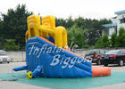 Residential Backyard Inflatable Water Slide Curved Brazil , Party Inflatable Rentals