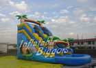 Waterproof PVC Dual Inflatable Twister Water Park Slide , Inflatable Swimming Pool