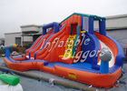Commercial Red Inflatable Water Slidei Cannons For Adults , EN71 EN14960
