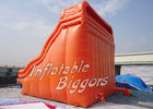 Orange Commercial / Residential Inflatable Water Slides , PVC Inflatable Kids Slides