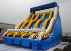 Waterproof Blue Inflatable Water Slide / Inflatable Water Pool For Home Kids