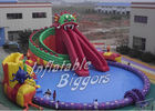 Dragon Red Huge Inflatable Water Park HR4040 EN71 For Pond Water Pool