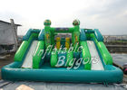 Backyard Curve Inflatable Water Slide Waterproof , Giant Water Pool Inflatable Slide