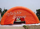 Rental Advertisement Orange Inflatable Dome Tent Marquee With Digital Inkjet Printing
