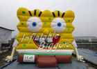 Funny Sponge Bob Commercial Inflatable Bouncers Double Zipper For Kids / Adults