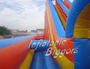 PVC Vinyl Orange Kids Inflatable Slide Jumping Bouncer , Giant Inflatable Slides