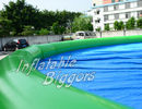 Leadless Green Inflatable Water Pools Custom For Rental , Large Inflatable Pools