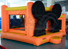 Orange Mickey Inflatable Bouncers Jumper Ball Pool For Amusement Park